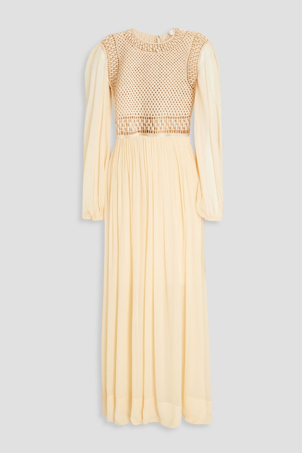 Robe maxi en georgette avec panneaux en crochet ZIMMERMANN, élégante et ...